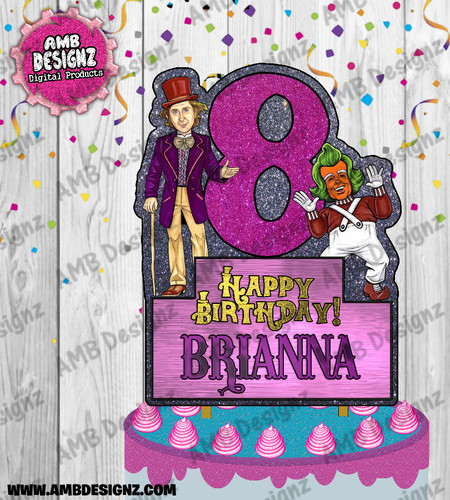 Willy Wonka DIY Cake Topper Centerpiece - Willy Wonka Party Supplies