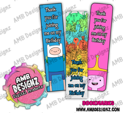 Adventure Time Bookmark Party Favors - Adventure Time Party Supplies