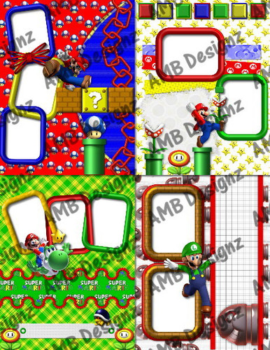 Mario Scrapbooking Premade Pages