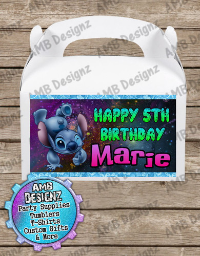 Stitch Gable Box/Treat Box Label - Stitch Party Supplies | Digitalproducts