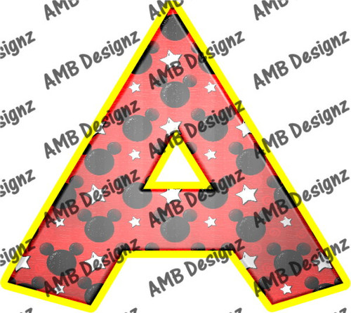 Disney's Mickey Mouse Font Letter Art 1 Digital Scrapbooking ...