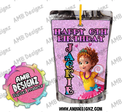 Fancy Nancy Capri-Sun Juice Pouch Label - Fancy Nancy Party Supplies