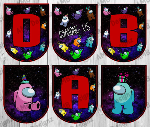 Among Us Party Banner 2 - Among Us Party Supplies | Digitalproducts