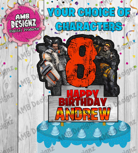 Apex Legends Cake Topper Centerpiece - Apex Legends Party Supplies
