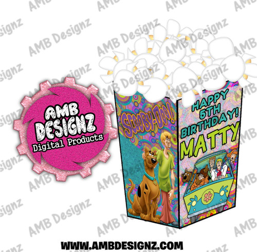 Scooby Doo Popcorn Box Favor - Scooby Doo Party Supplies