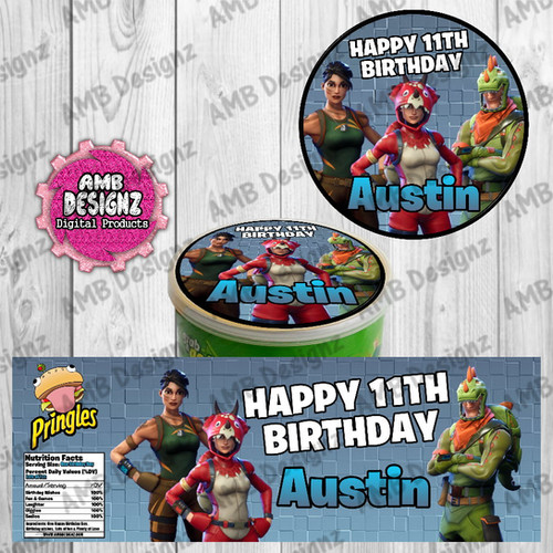 Fortnite Pringles Can Labels - Fortnite Party Supplies