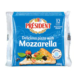 Sliced Mozzarella - President/200g | 二德惠烘焙DIY專門店