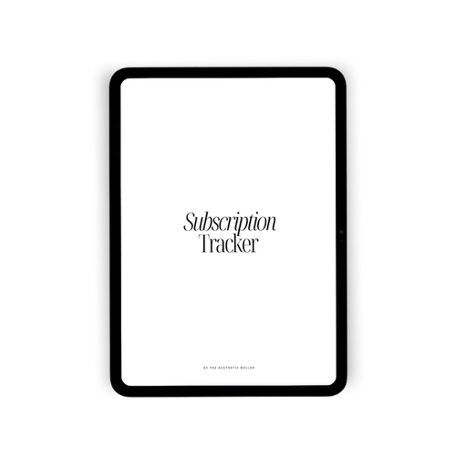 A5 Subscription Tracker - Digital Download | The Aesthetic Dollar