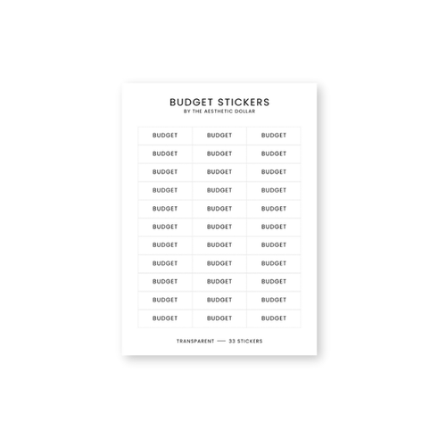 Budget - Mini Stickers | The Aesthetic Dollar