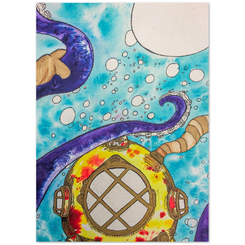 Diver 5X7" Print | Common Roots Studio