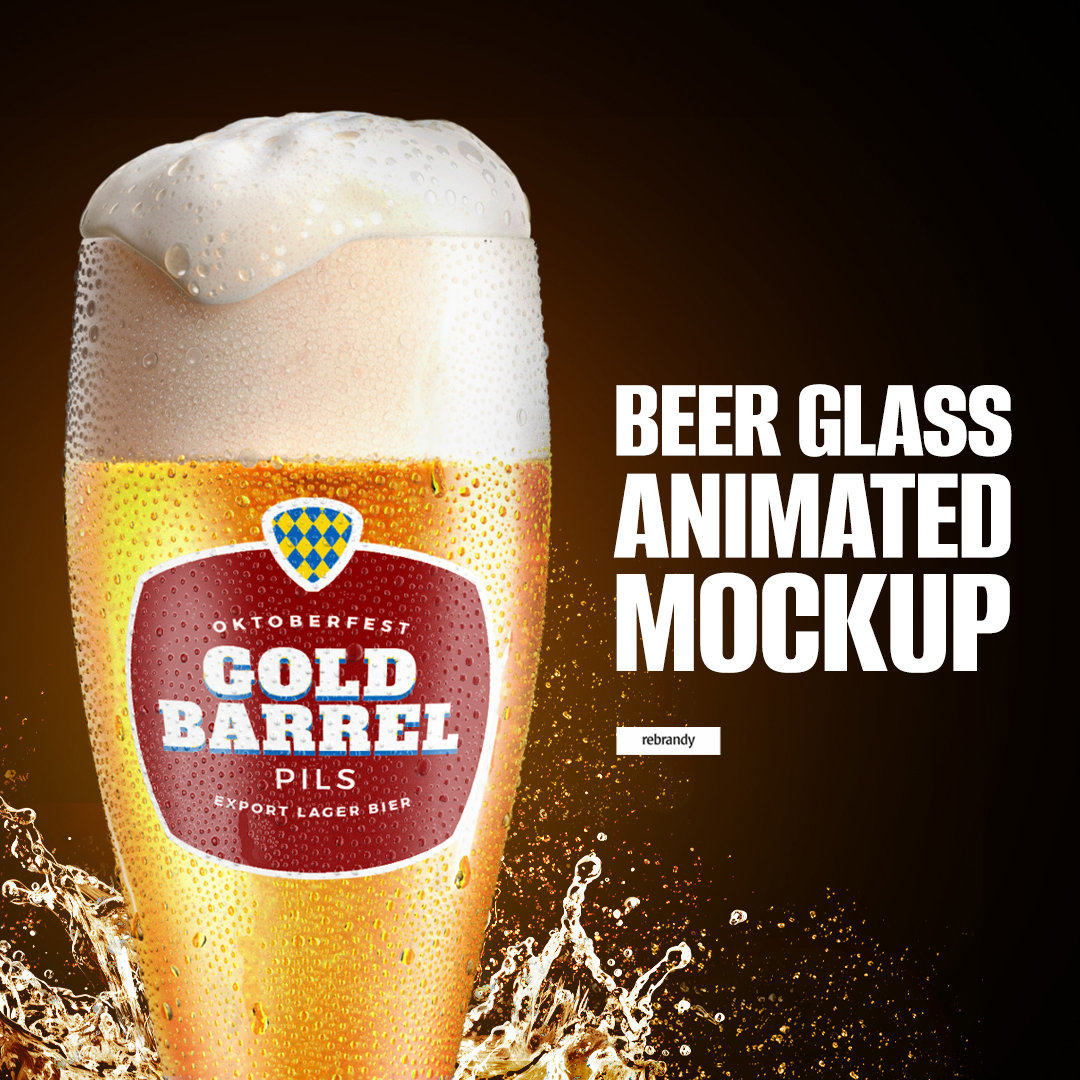 Beer Glass Animated Mockup - Mock Up by rebrandy for Photoshop ...