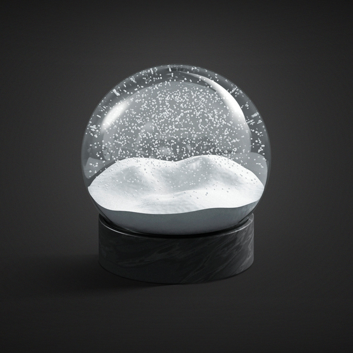 Black Snowglobe 3D Model
