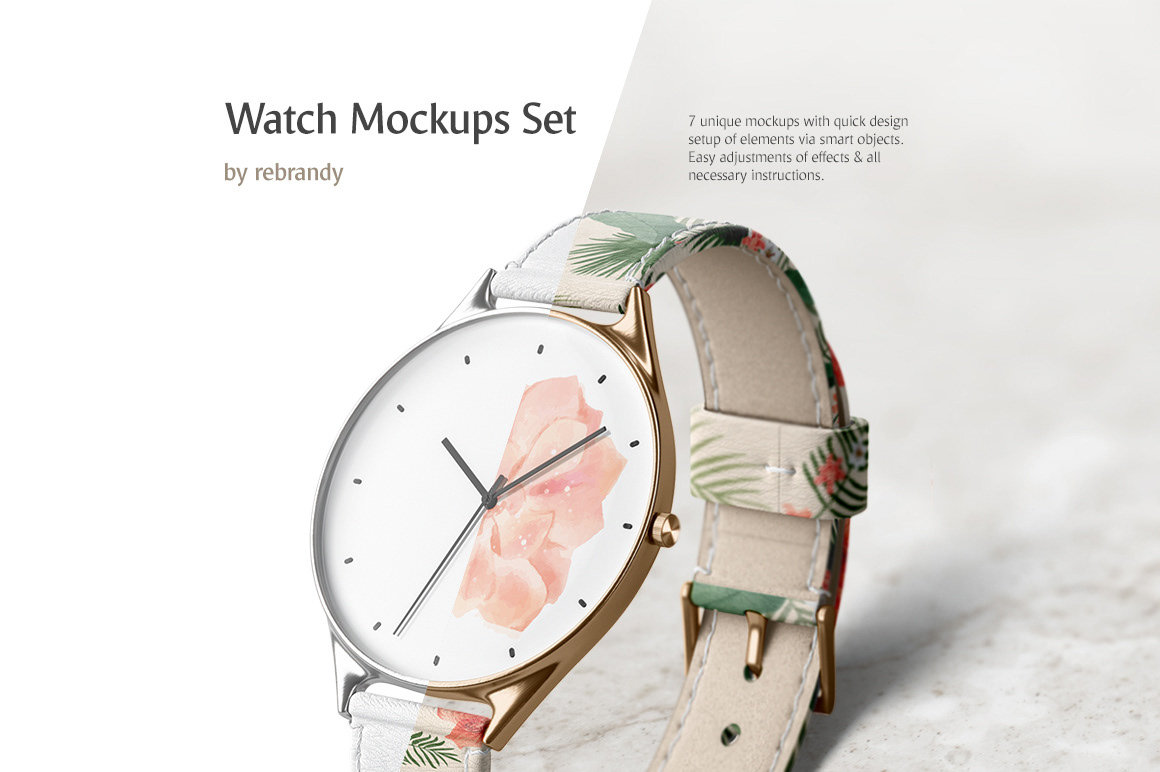Watch Mockups Set - Mock Up by rebrandy for Photoshop, Purchase ...