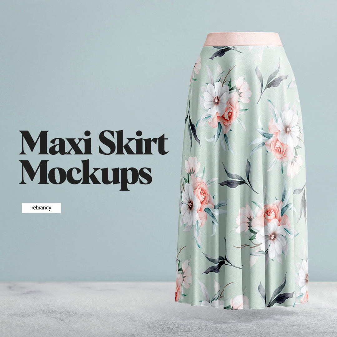 Maxi Skirt Mockups - Mock Up by rebrandy for Photoshop, Purchase ...