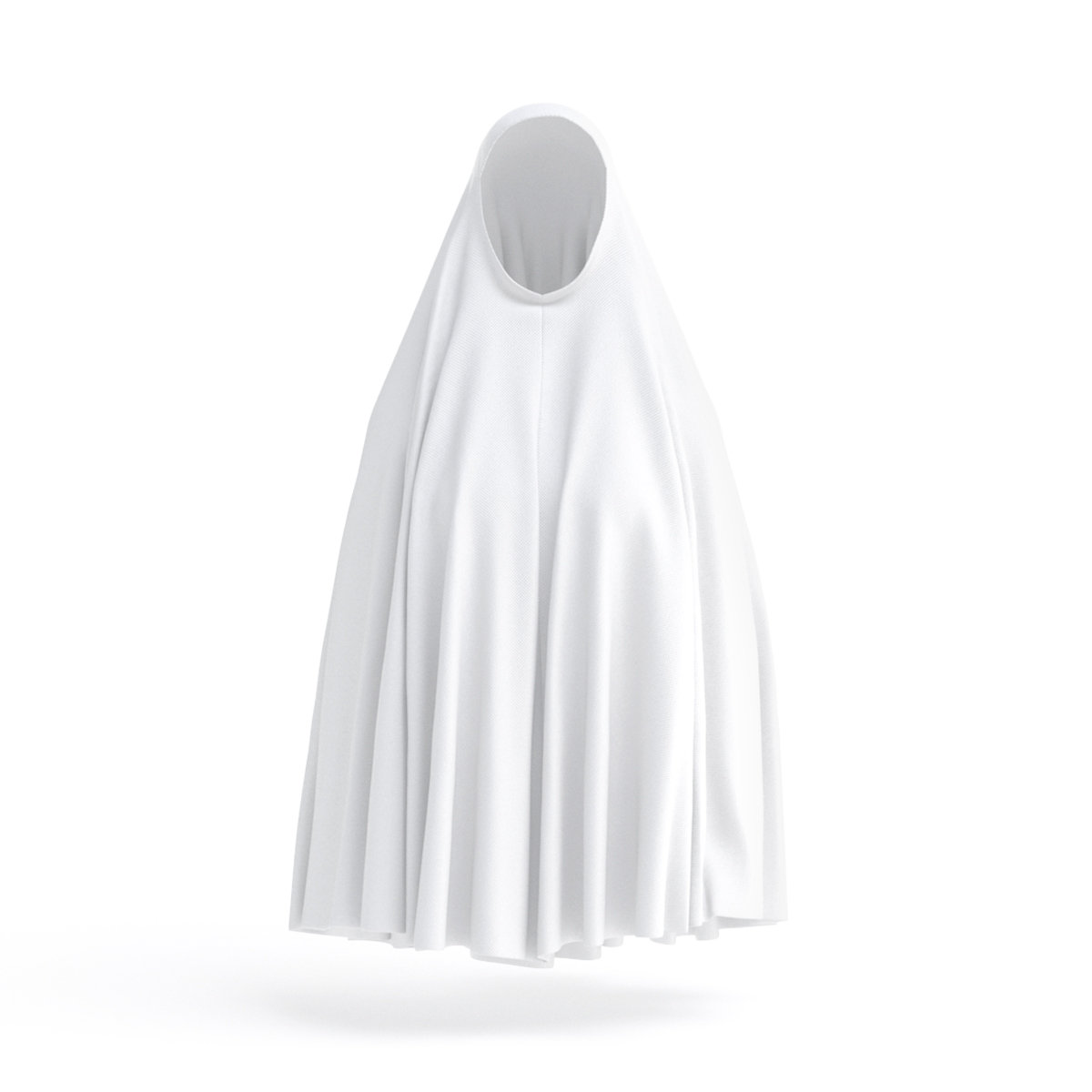 White Chador - muslim traditional woman outer garment 3D Model