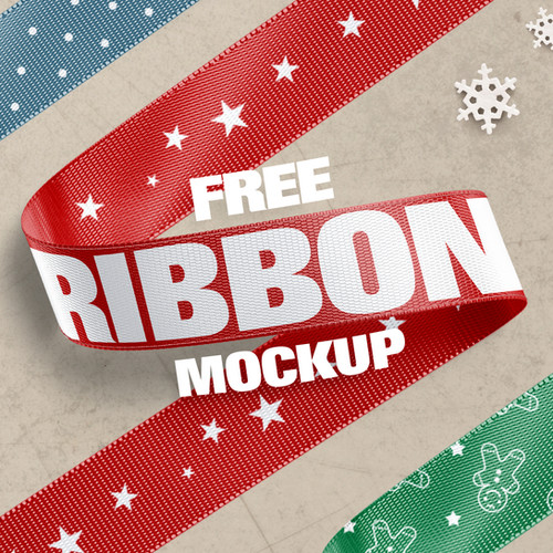 Free Ribbon Mockup | rebrandy.net