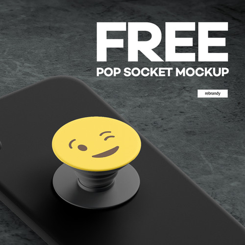 Free Pop Socket Mockup | rebrandy.net