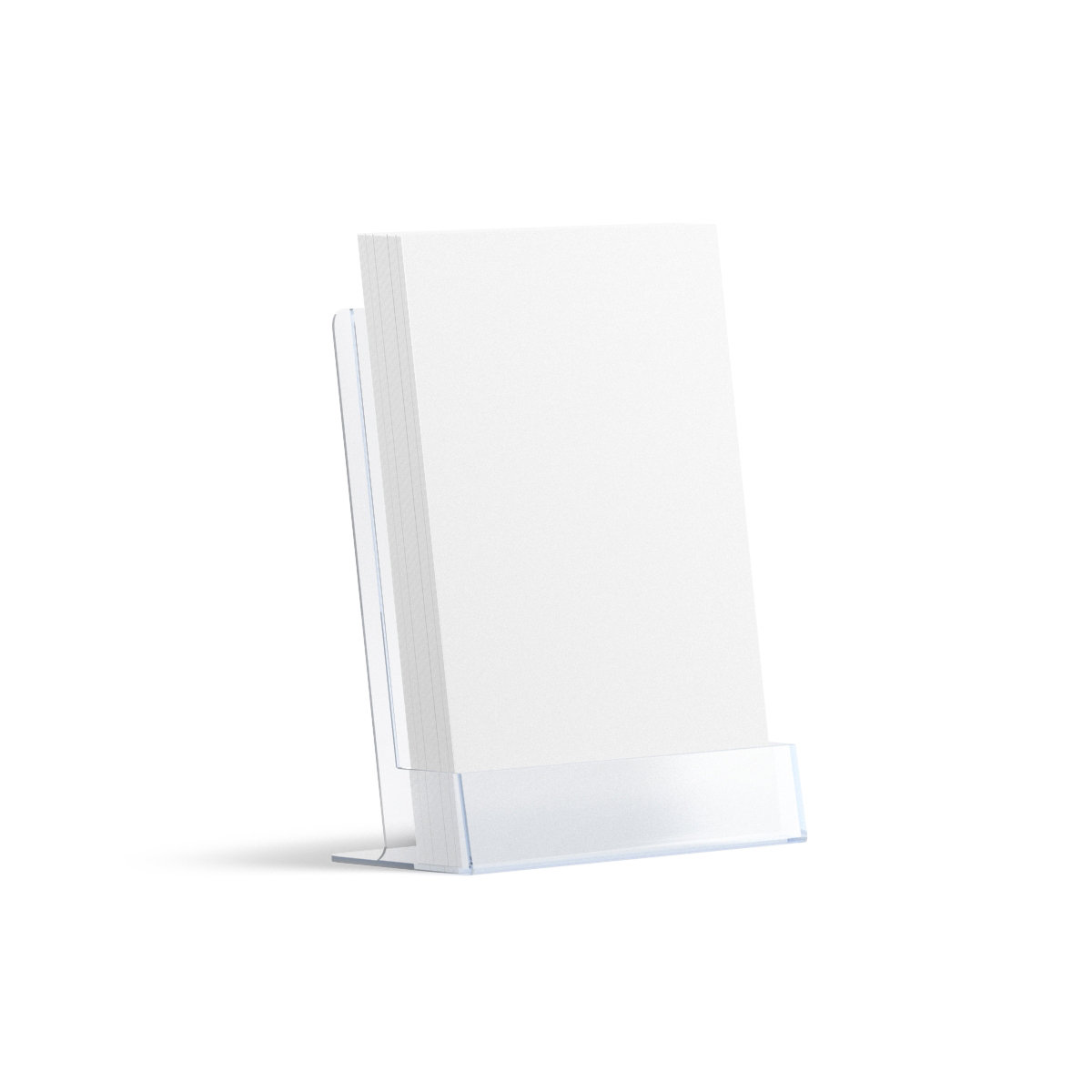 Acrylic A5 Flyer Holder - brochure in glass plastic transparent tray 3D ...