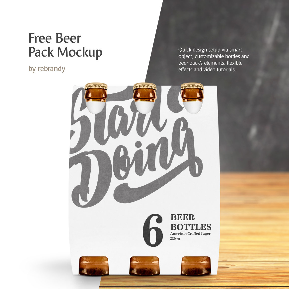 Freebie! Beer Pack Mockup | Free PSD Mockup Download for Adobe ...