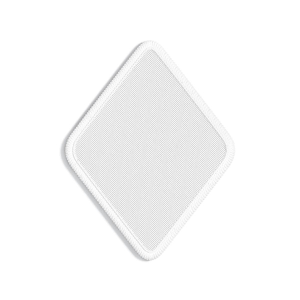 White Rhombus Embroidered Patch - lying embroidery rhomb badge 3D Model