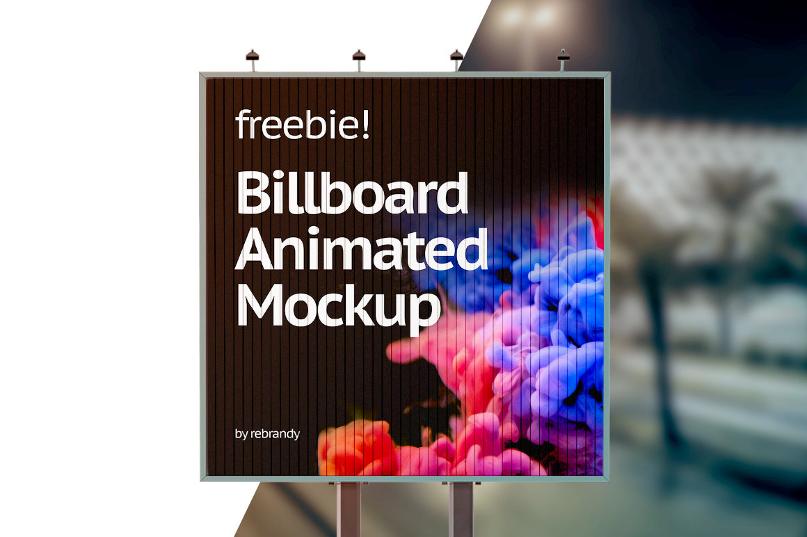 Freebie! Billboard Animated Mockup | Free PSD Mockup Download for Adobe ...