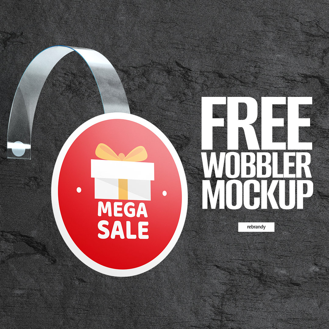 Free Wobbler Mockup | Free PSD Mockup Download for Adobe Photoshop by ...