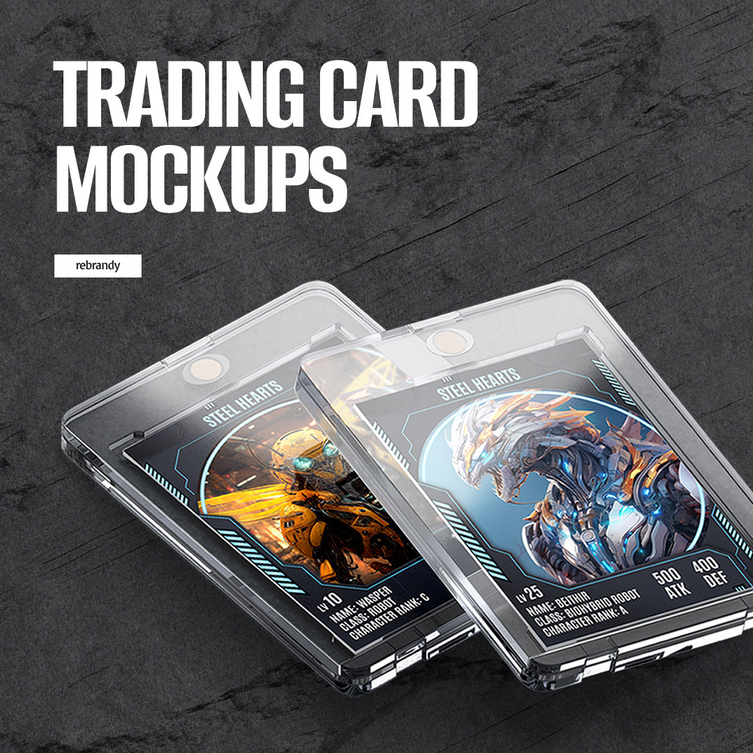 Trading Card Mockups - Mock Up by rebrandy for Photoshop, Purchase ...