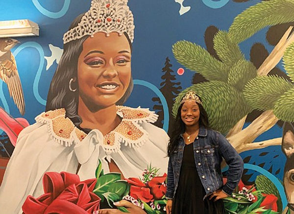 Queen Mya Mural Welcomes Visitors to PDX
