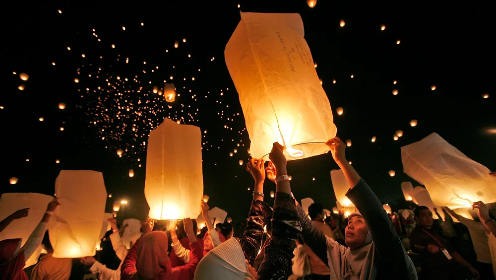 firecrackers and lanterns