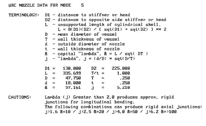 3.4.3.1 Use of WRC Bulletin 297 in CAESAR II