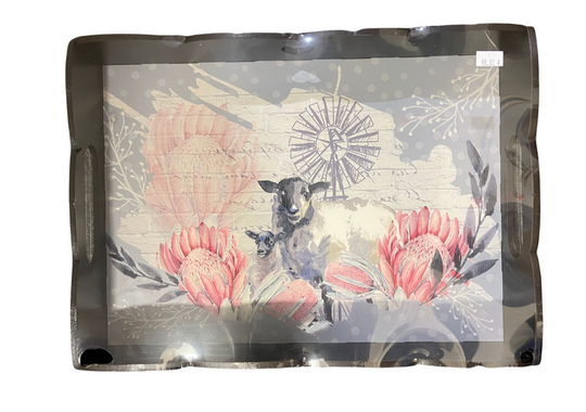 Pink Protea sheep design Tray | Elite Meats Hamilton