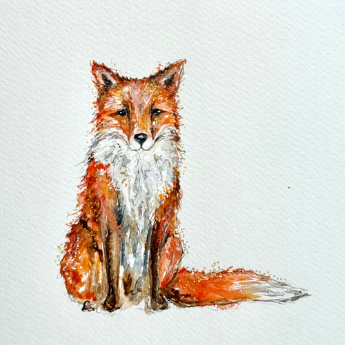 Fox Watercolour unmounted | Lia Contrino Art