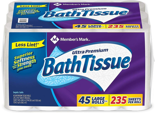 Wholesale Member’s Mark Ultra Premium 2-Ply Bath Tissue – 45 Rolls ...