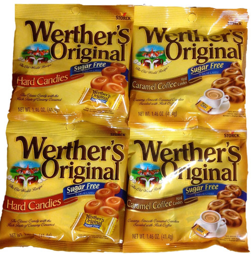 Werther's Original Sugar-Free Candies Bundle – 4 Pack Assorted Hard ...