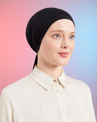 BLACK TURKISH BASIC HIJAB CAP | She Modesty