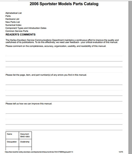 CATÁLOGO DE PEÇAS SPORTSTER MODELS - 2006 | https://static.wixstatic ...