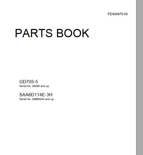 Catálogo de Peça GD705-5 Motoniveladora - Komatsu | https://static ...