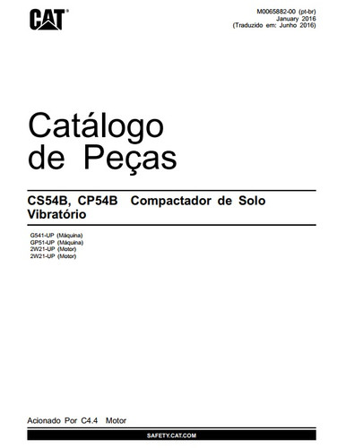 Catálogo de Peças CS54B CP54B Compactador de Solo NOVO - Cat | https ...