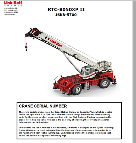 Catálogo de Peças Guindaste RTC 8050XP 2 - Link-Belt | https://static ...