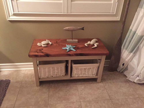 Amish 2 Basket Bench | Lucan Architectural