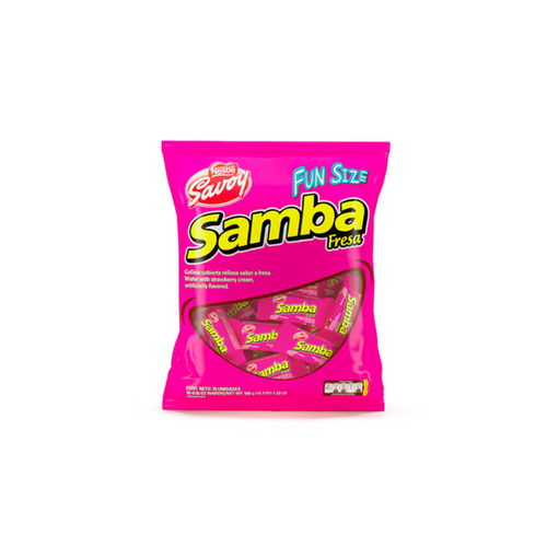 Savoy Mini Samba Fresa (Samba Strawberry Fun Size) - 1/35CT | Venefood Usa