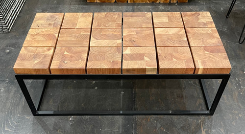 Table basse blocs d'acacia | Eden Mobilier