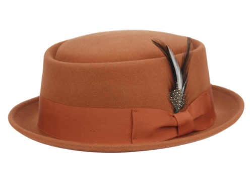 Rust Wool Felt Pork Pie Cap | Swisher Apparel