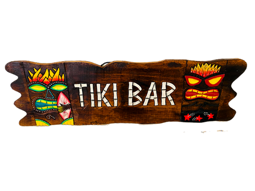 Tiki Bar Sign with Masks | Tiki Signs