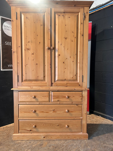 Rustic Solid Pine Farmhouse Style Wardrobe B | vintagehomestores