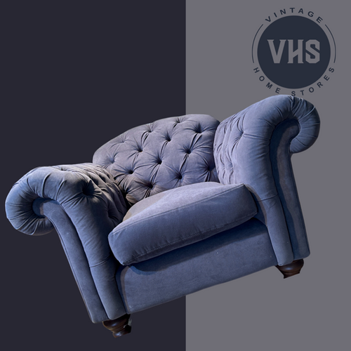 DFS JOULES FABRIC CHESTERFIELD CHAIR | vintagehomestores