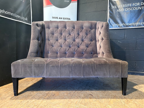 Gothic Rococo Style Grey Chesterfield Sofa | vintagehomestores