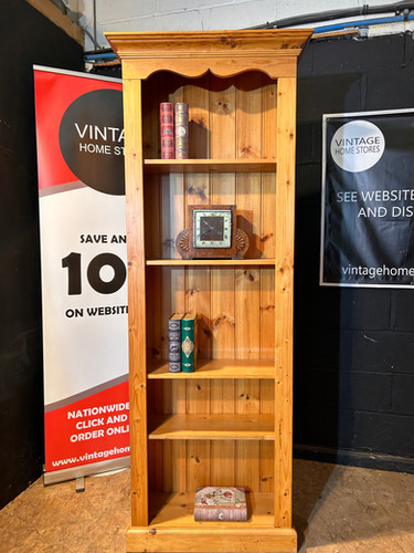 Rustic Solid Pine Farmhouse Style Bookcase B | vintagehomestores