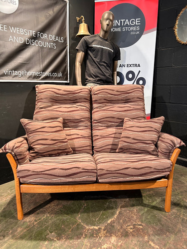 Super Ercol Seville Elm High Back 2 Seater Sofa | vintagehomestores