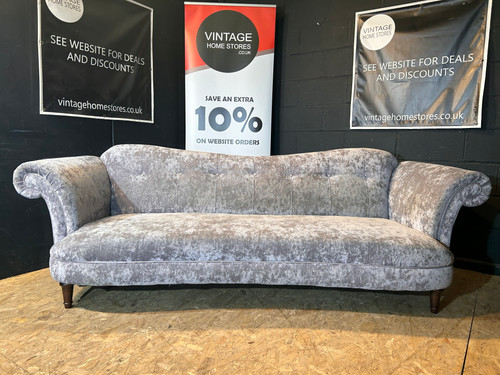 Modern Grey Silver DFS Moray Sofa | vintagehomestores